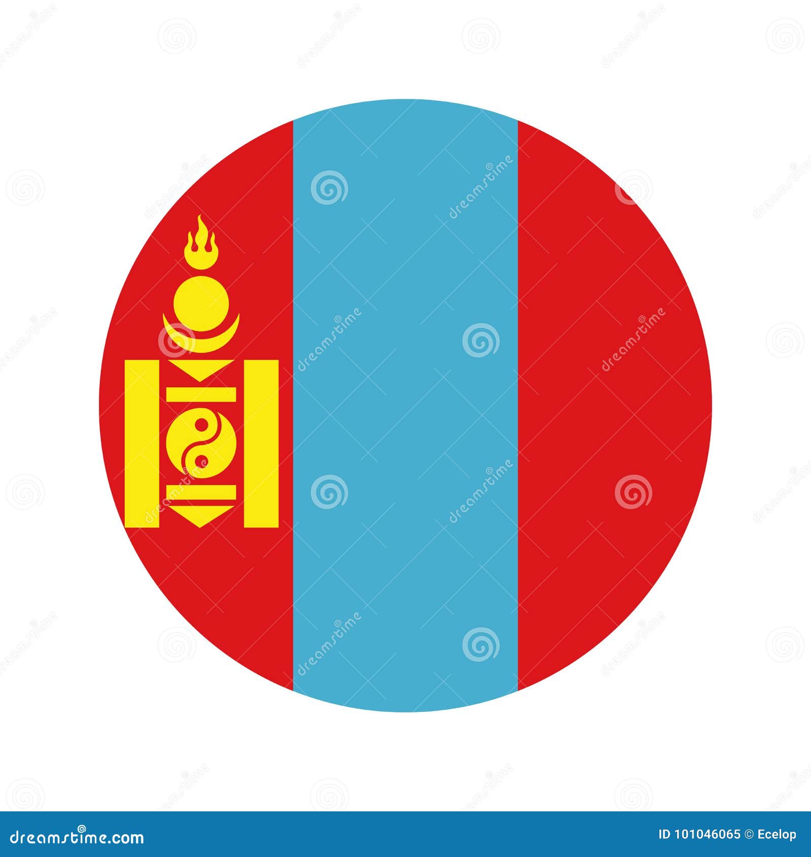 Circular world Flag stock vector. Illustration of national - 101046065
