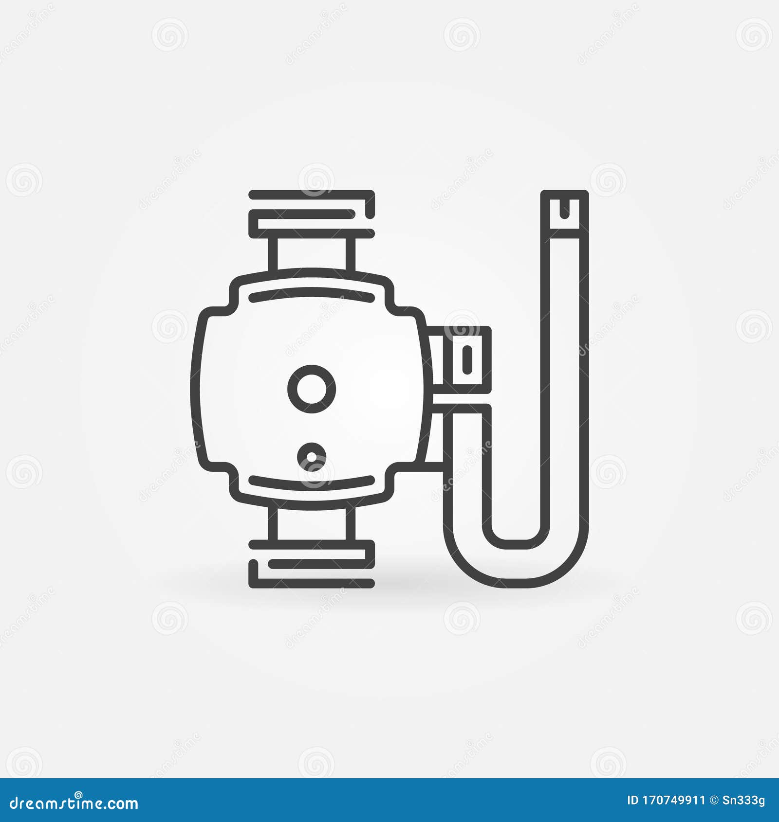 Circulating Pump Vector Concept Outline Icon Stock Vector ...