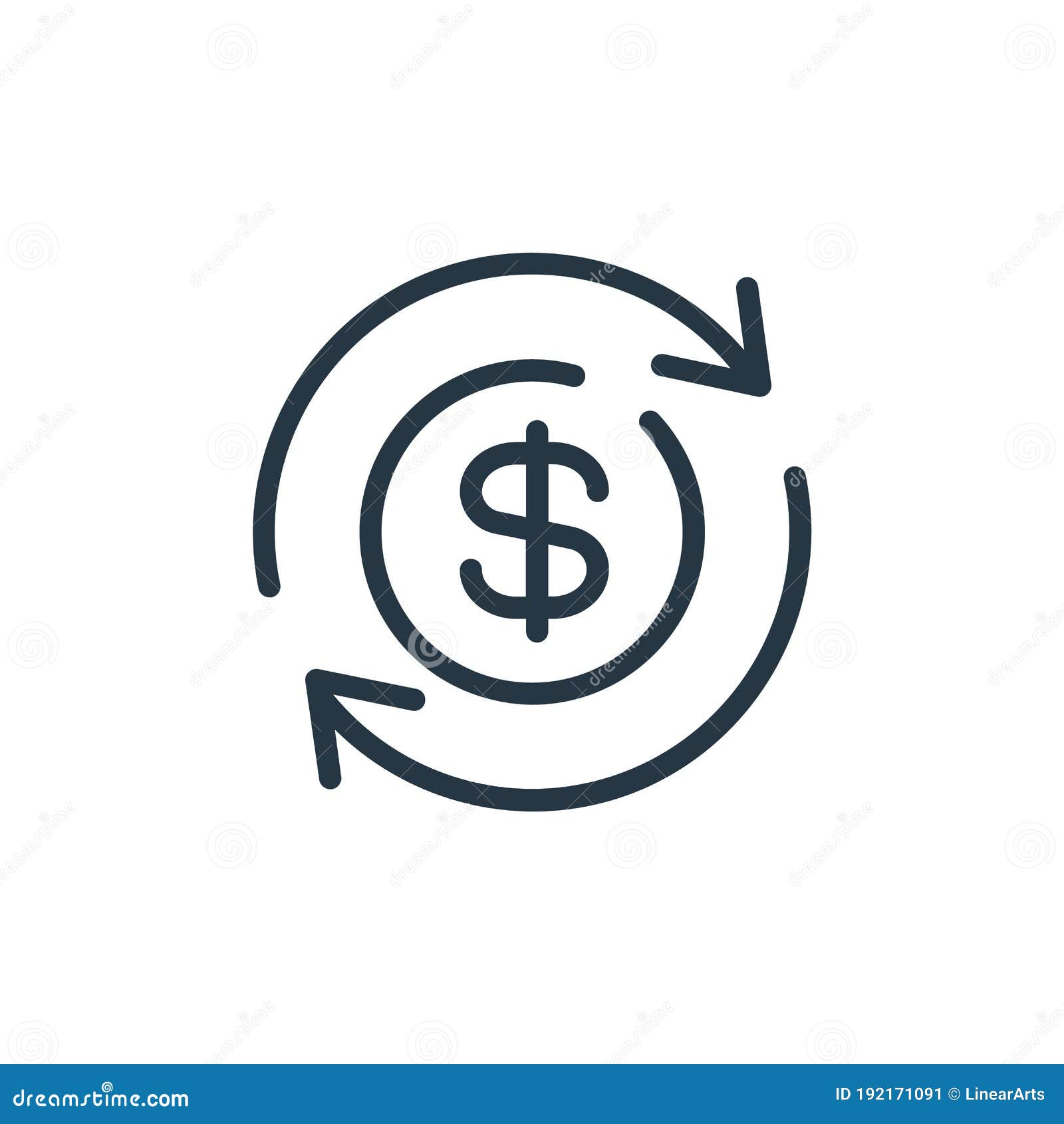 Circulation Icon Vector from Finance and Business Concept. Thin Line ...