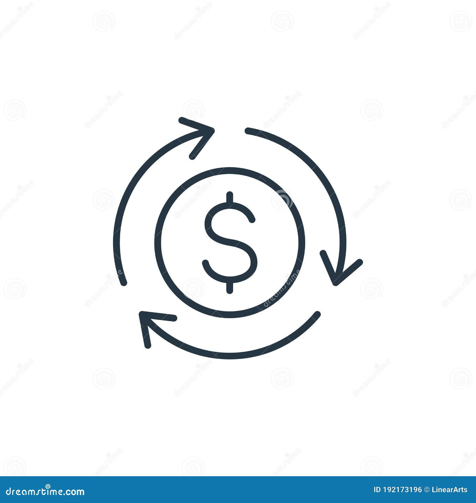 Circulation Icon Vector from Finance Concept. Thin Line Illustration of ...