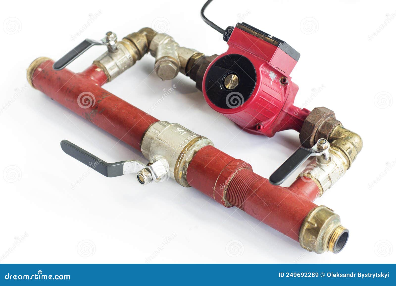 The Circulation Pump of the Heating System Stock Image - Image of stop ...