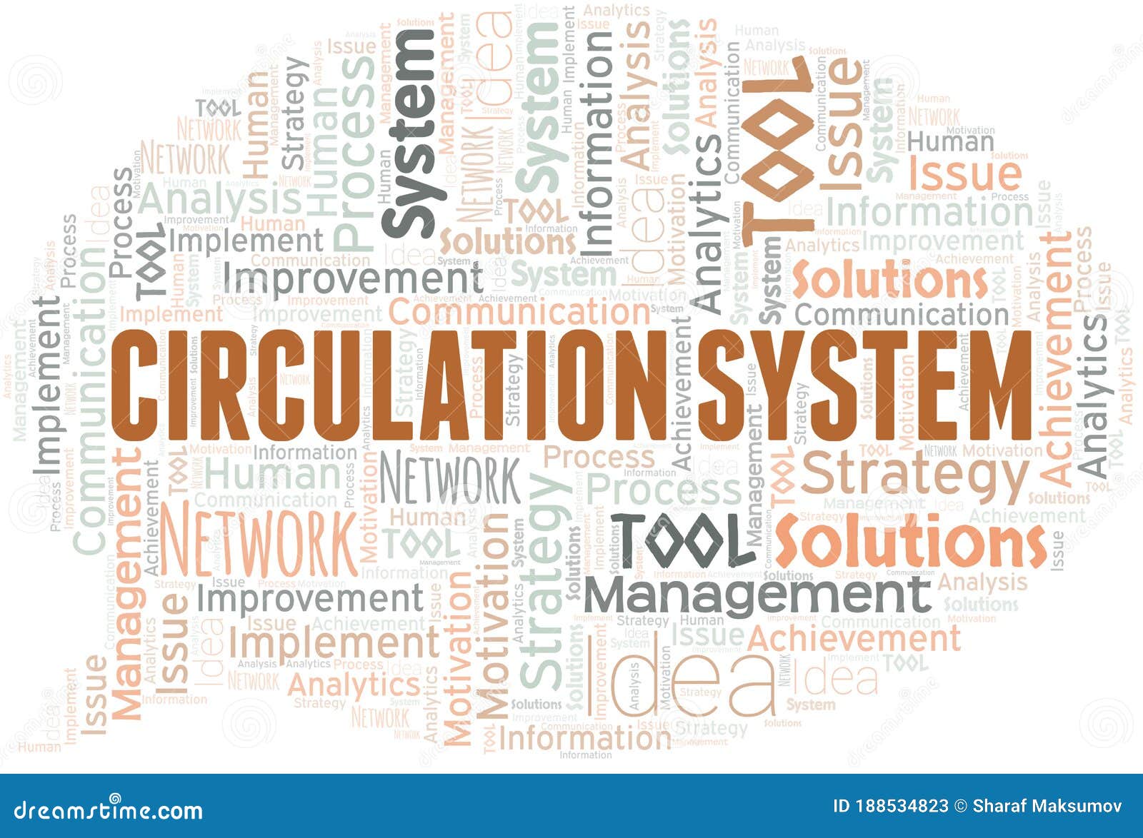 Circulation System Typography Vector Word Cloud. Stock Vector ...