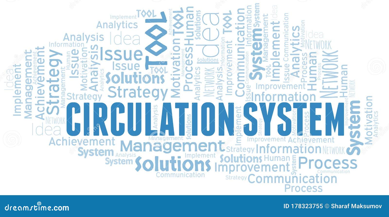 Circulation System Typography Vector Word Cloud. Stock Illustration ...