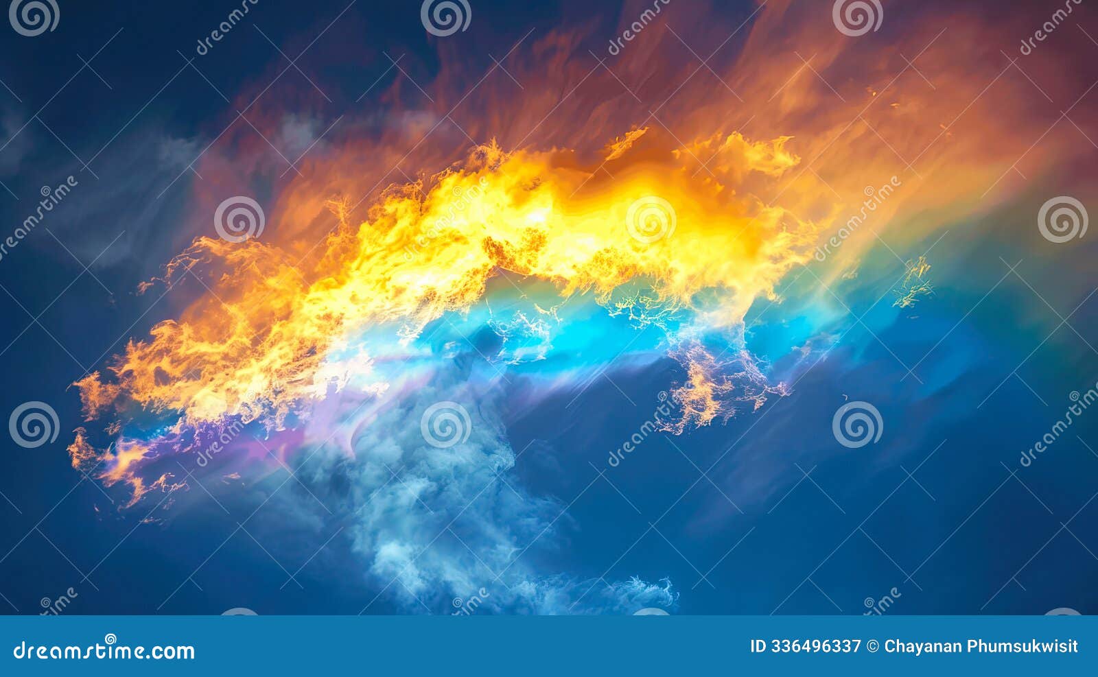 Circumhorizontal Arc or Rainbow Bridge Looks Like the Clouds Emit on ...