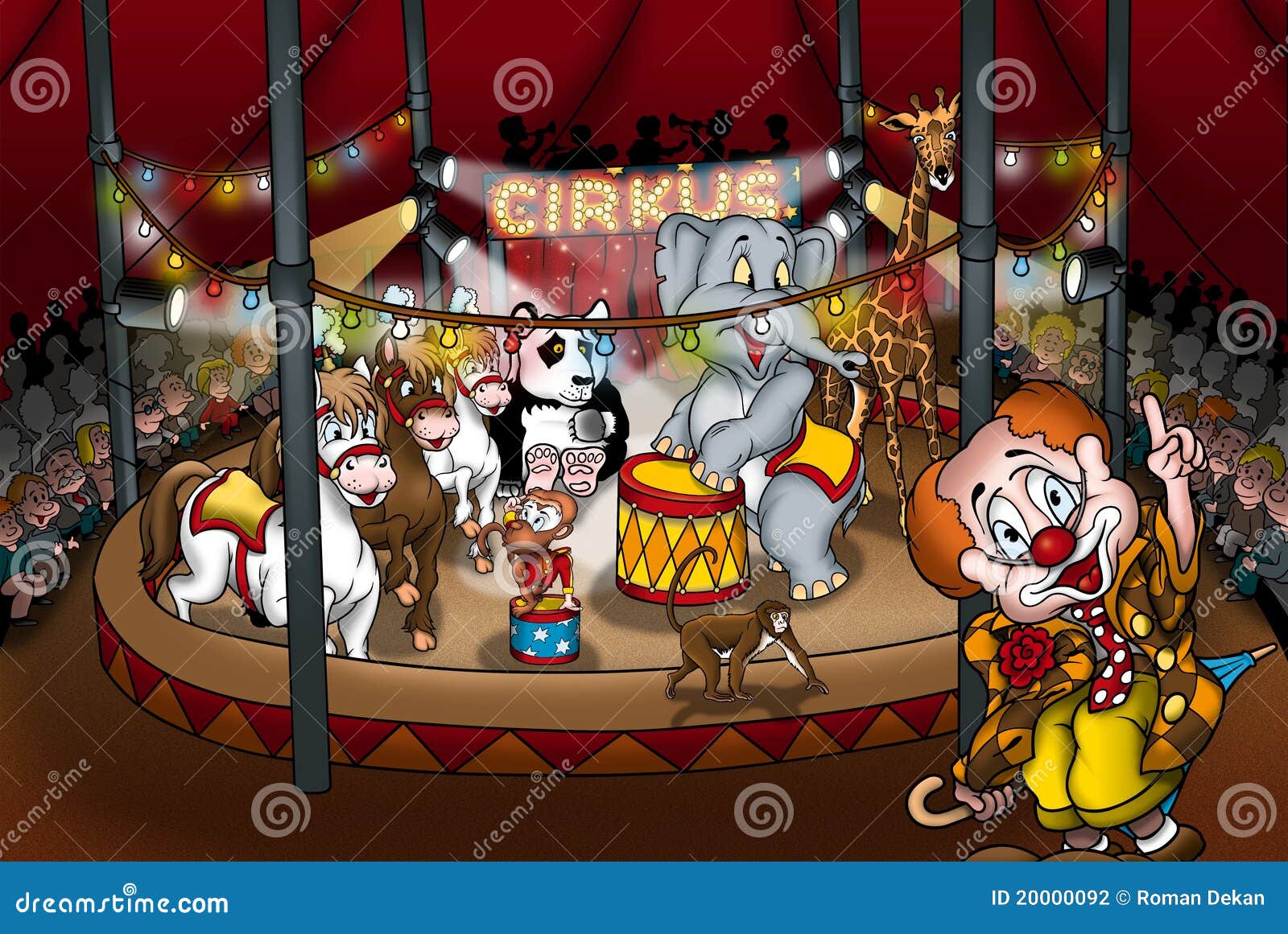 Circus stock illustration. Illustration of audience, spot - 20000092