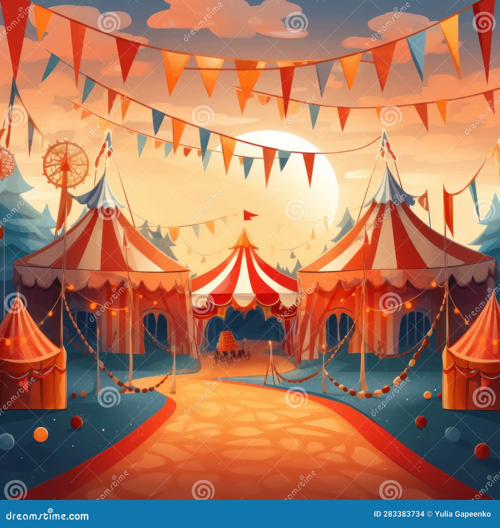 Circus Abstract Background. Illustration AI Generative Stock ...