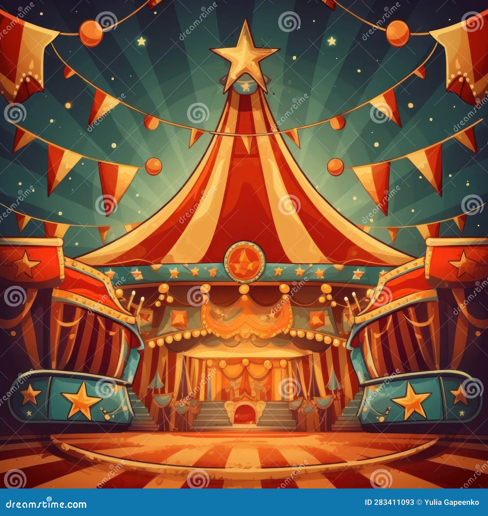 Circus Abstract Background. Illustration AI Generative Stock ...