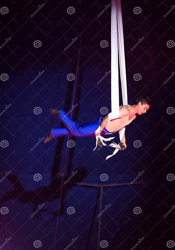 Circus acrobat editorial stock image. Image of hanging - 20436389