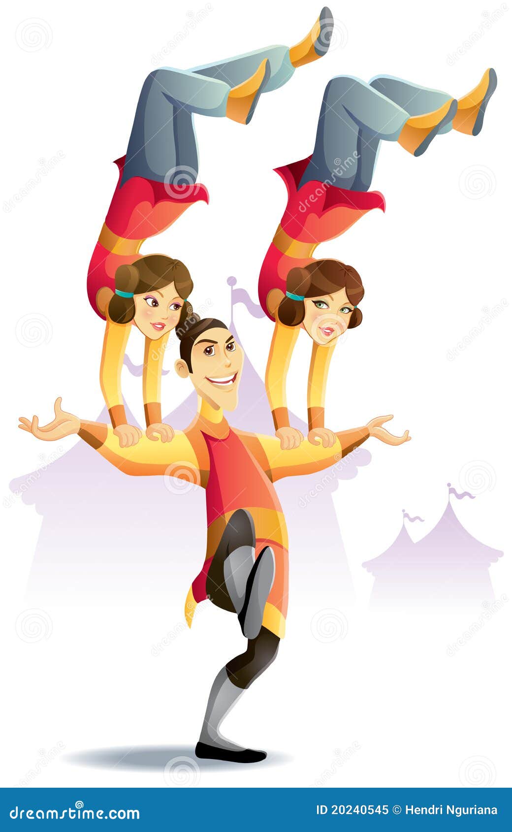 Circus Acrobatic stock vector. Illustration of model - 20240545