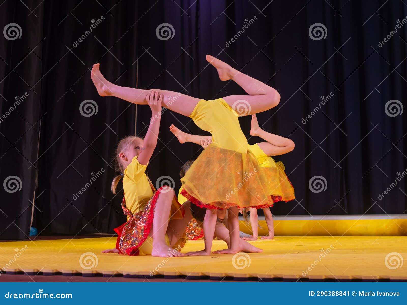 Circus Acrobatics. Beautiful Performance on Stage. Editorial Photo ...