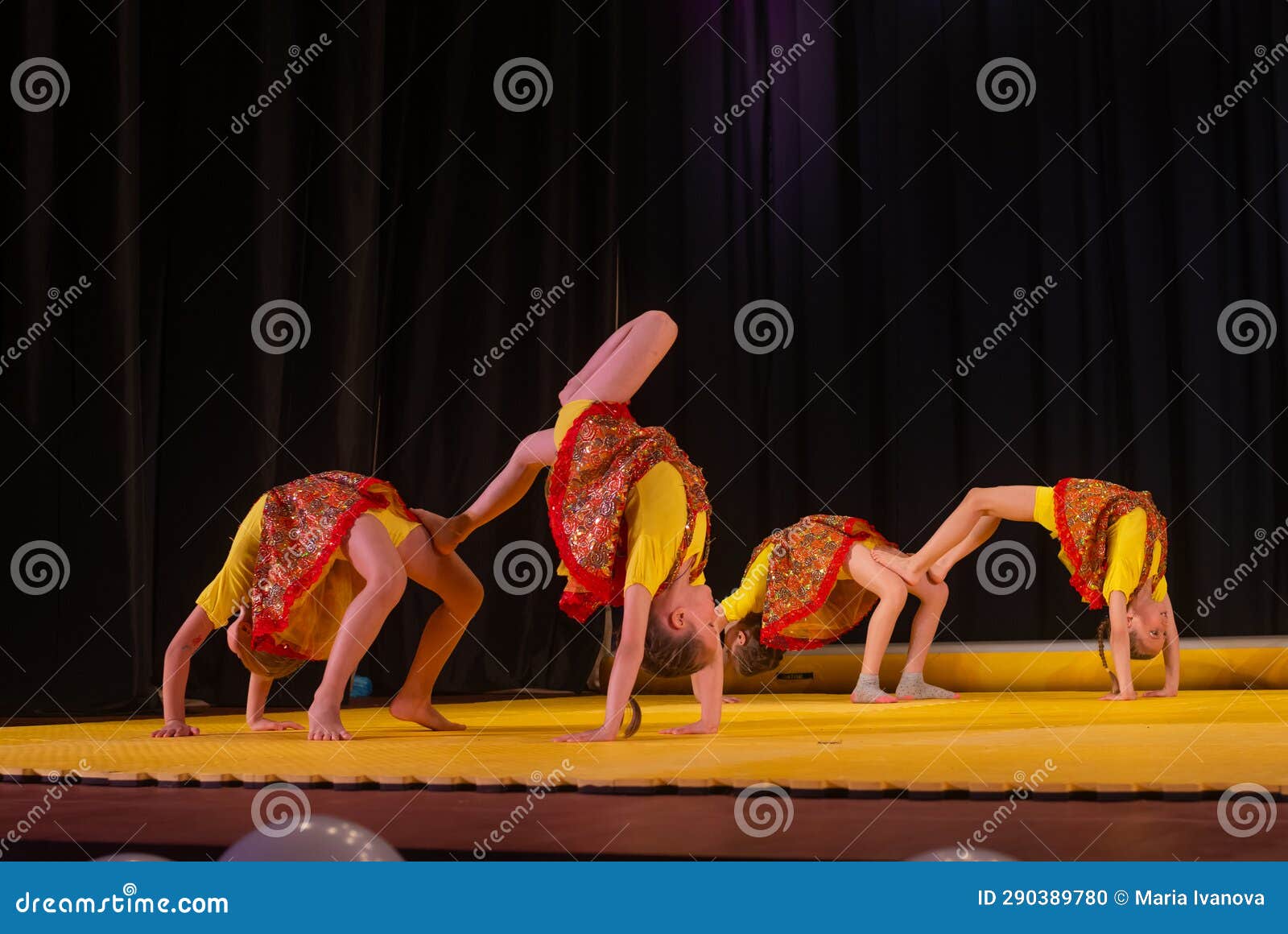 Circus Acrobatics. Beautiful Performance on Stage. Editorial Image ...