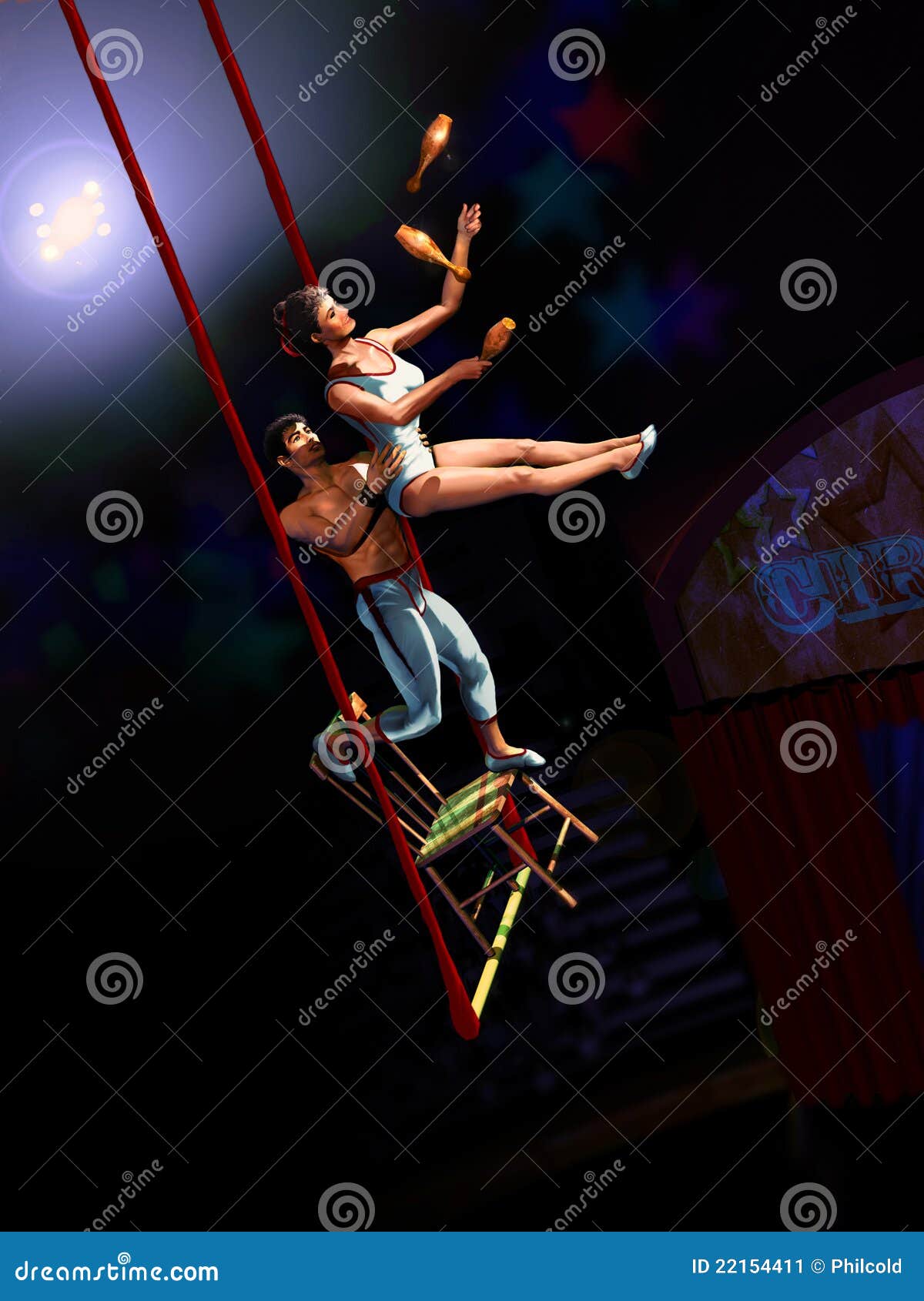 Circus Acrobats Stock Image - Image: 22154411