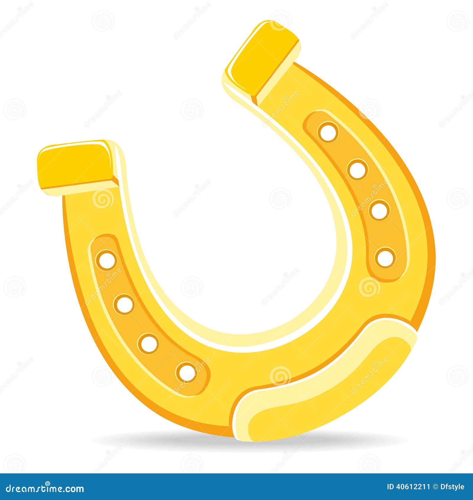 Golden horse shoe stock vector. Illustration of white - 40612211