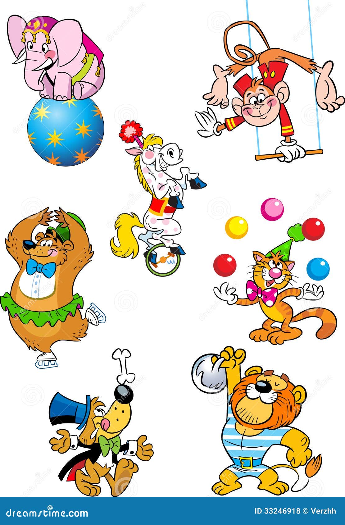 Cartoon Circus Characters