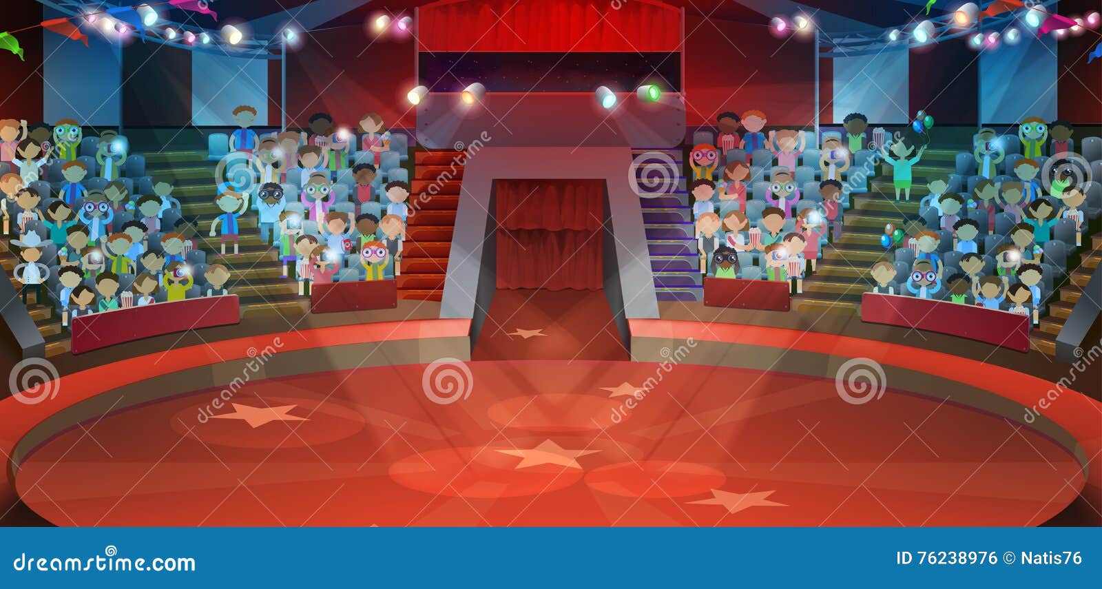 Circus Arena Background Vector Illustration | CartoonDealer.com #76238976
