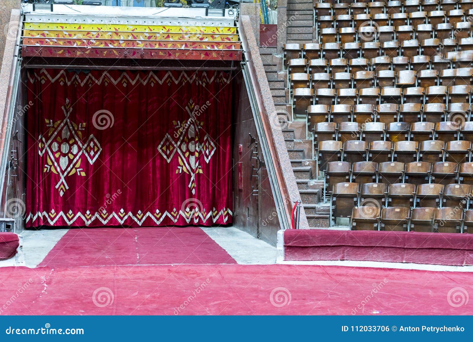 Circus Arena and Empty Hall Stock Photo - Image of empty, happiness ...