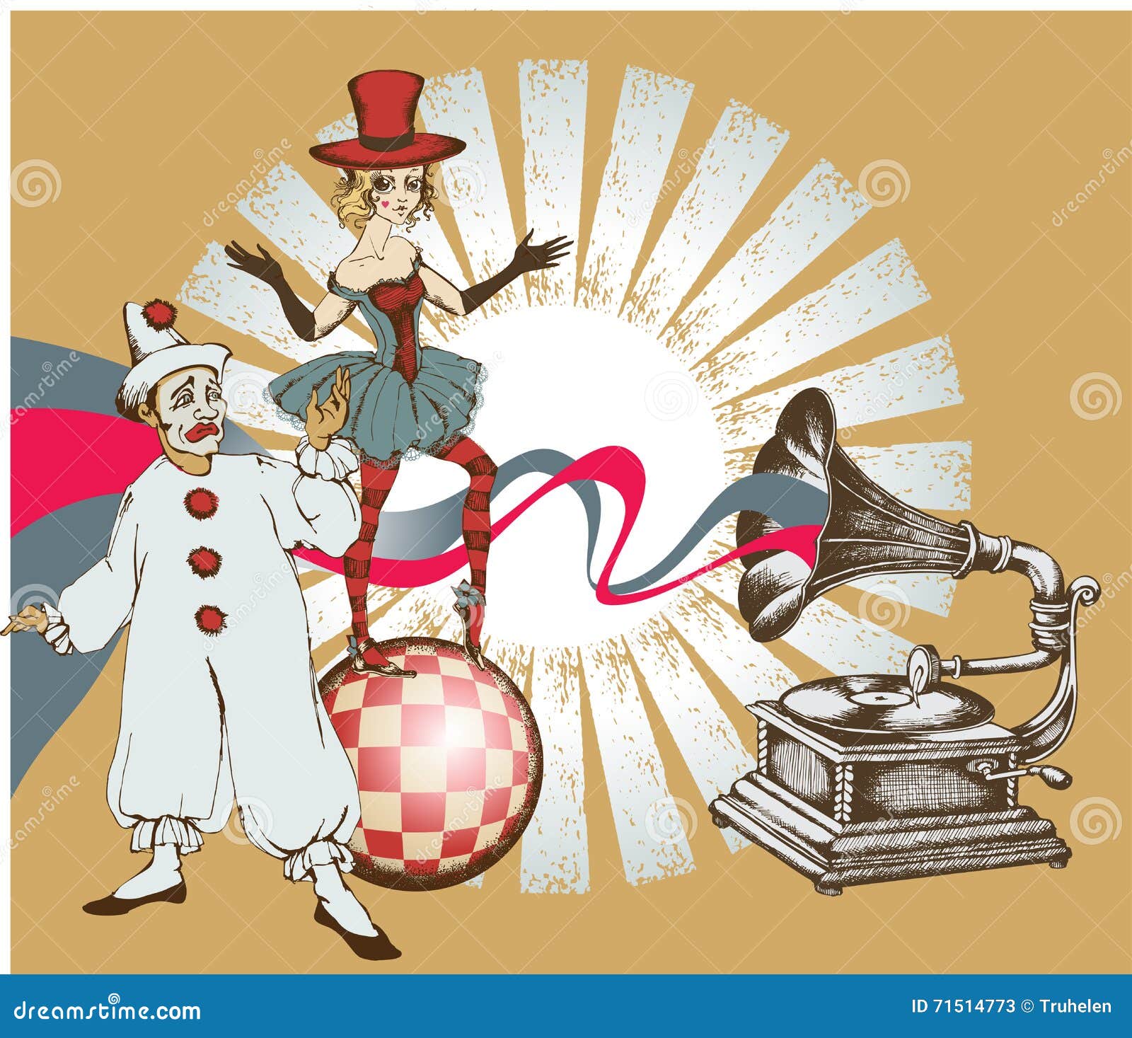 Circus artists stock illustration. Illustration of event - 71514773