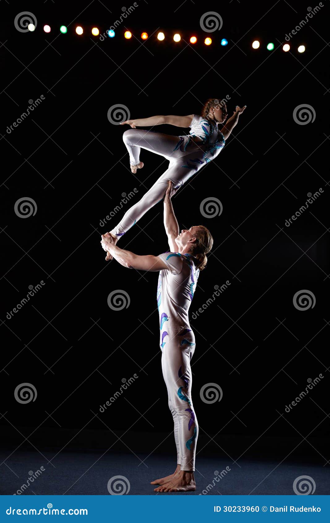 Circus Artists Perform Different Tricks. Stock Photo - Image of people ...