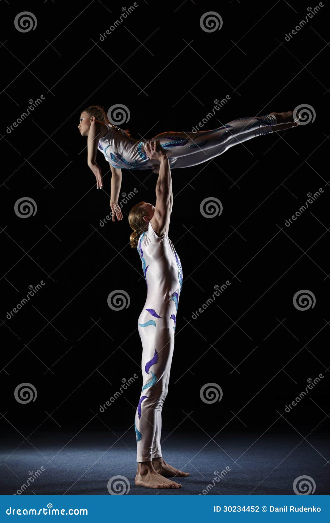 Circus Artists Perform Different Tricks. Stock Photo - Image of show ...