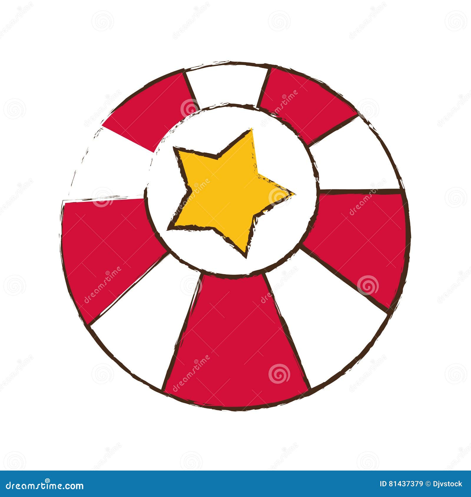 Circus ball star stock vector. Illustration of isolated - 81437379