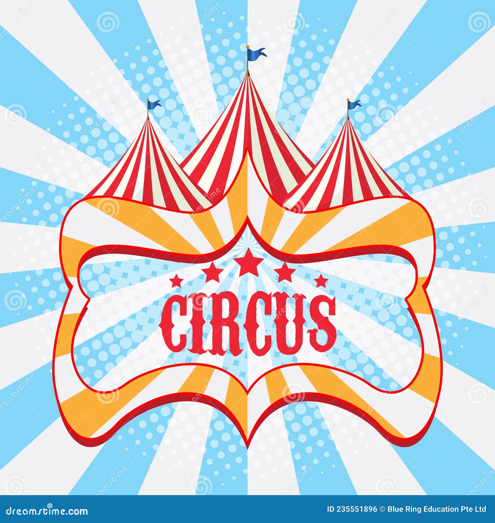 Circus Cat Banner, Cute Kitten Pet, Trained Animal Cartoon Character ...