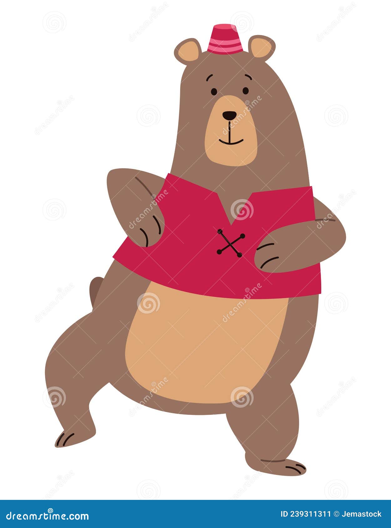 Circus bear dancing stock illustration. Illustration of adorable ...