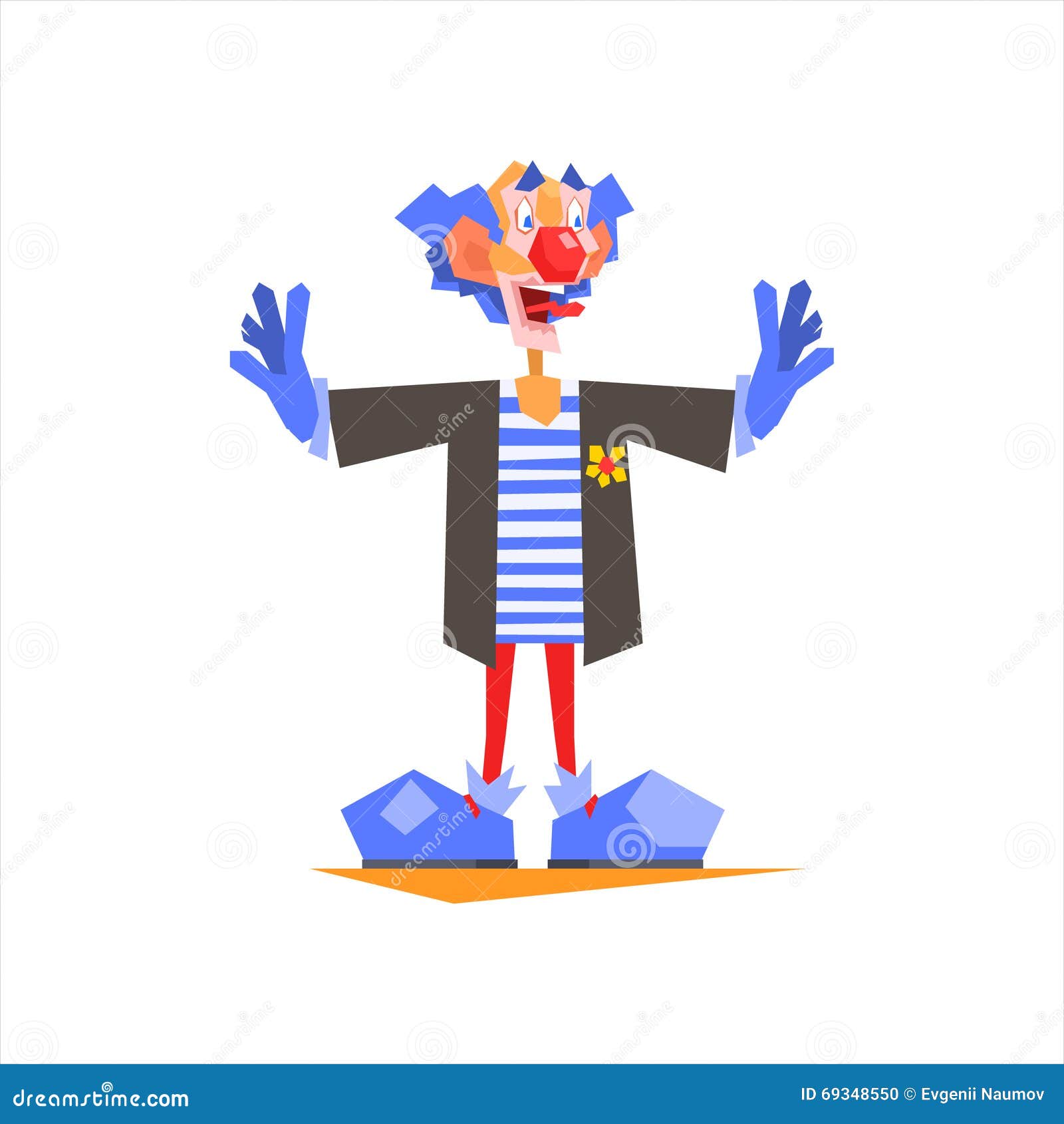 Blue Clown Elips Background. Simple Background Design With Natural Blue ...