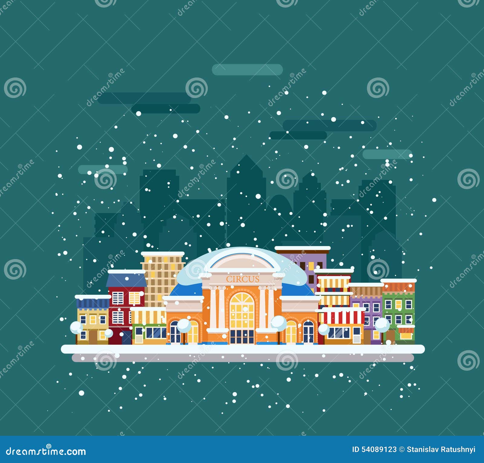 Circus Building, Circus Tent Awning, With Balls, Shapito. Vector ...