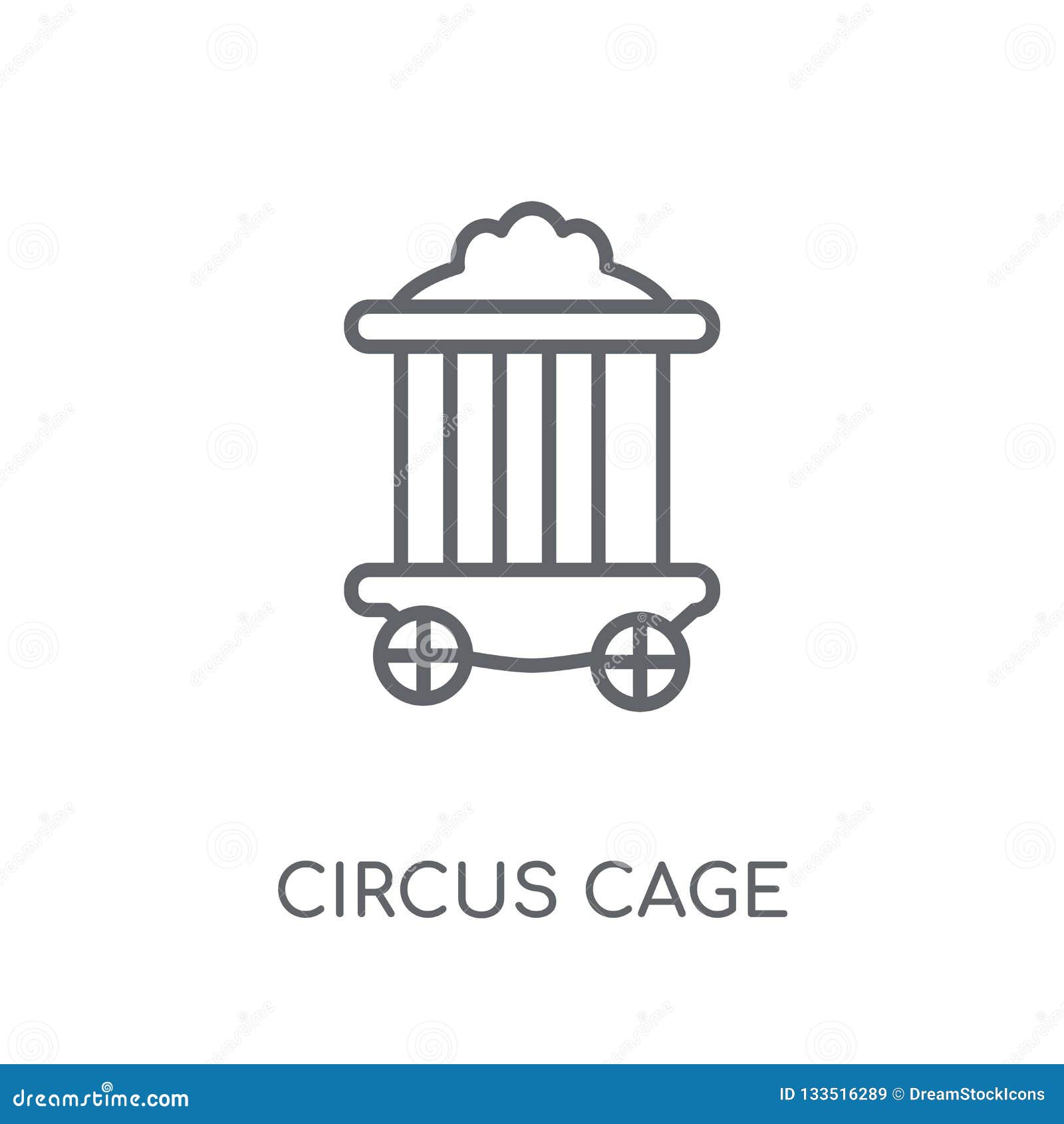 Circus Cage Linear Icon. Modern Outline Circus Cage Logo Concept Stock ...