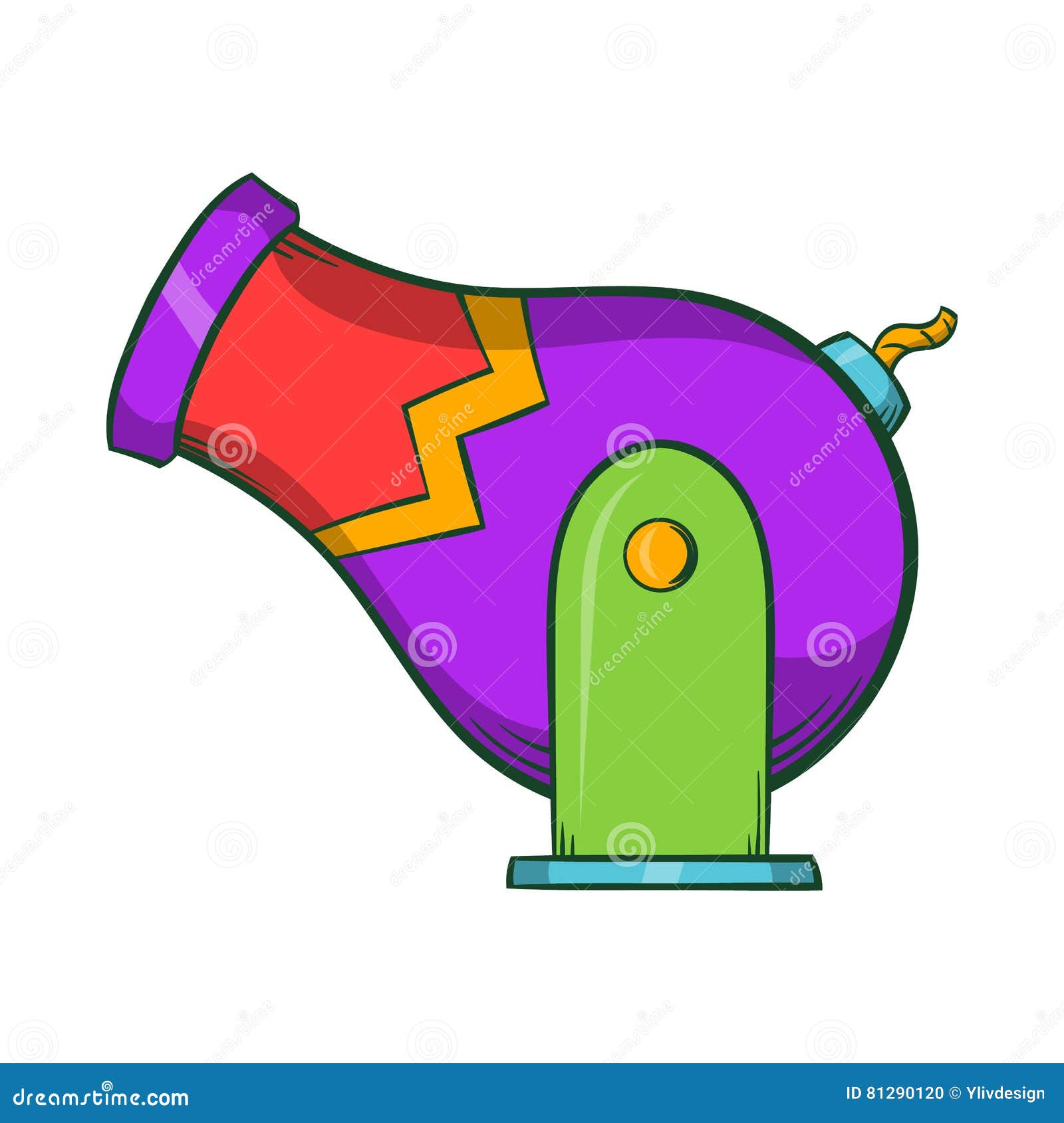 Circus Cannon Show. Shooting Gun On Cirque Arena Performer Clowns On ...