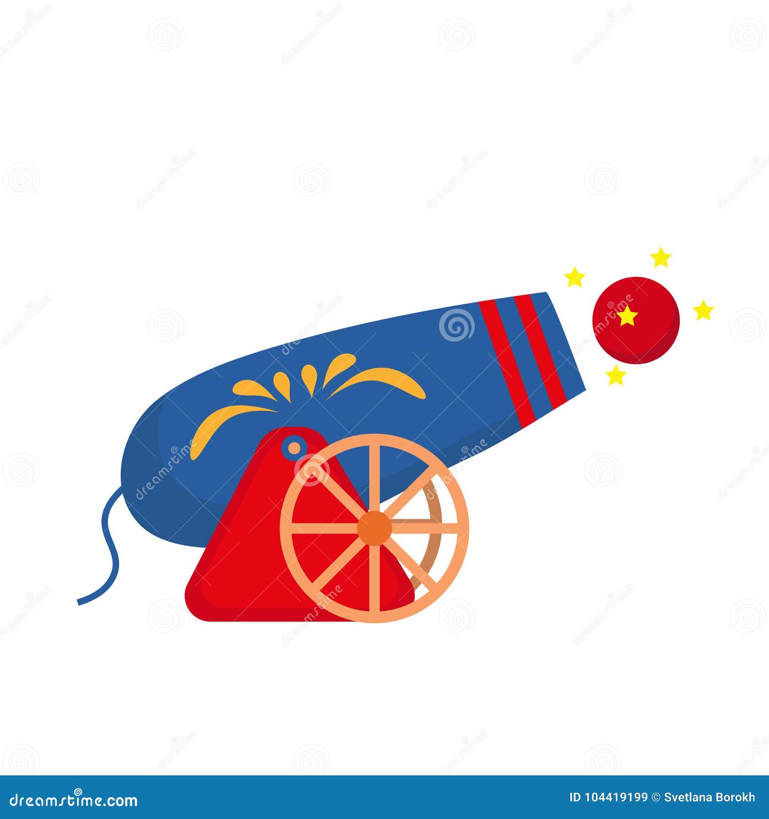 Circus Cannon Icon Flat Style , Isolated on White Background. Vector ... Circus Cannon Icon Flat Style , Isolated on White Background. Vector ...