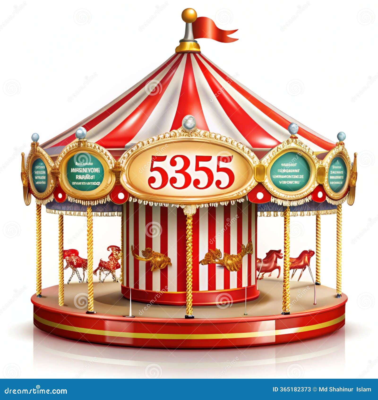 Circus Carousel Clipart Isolated On Transparent Background Royalty-Free ...