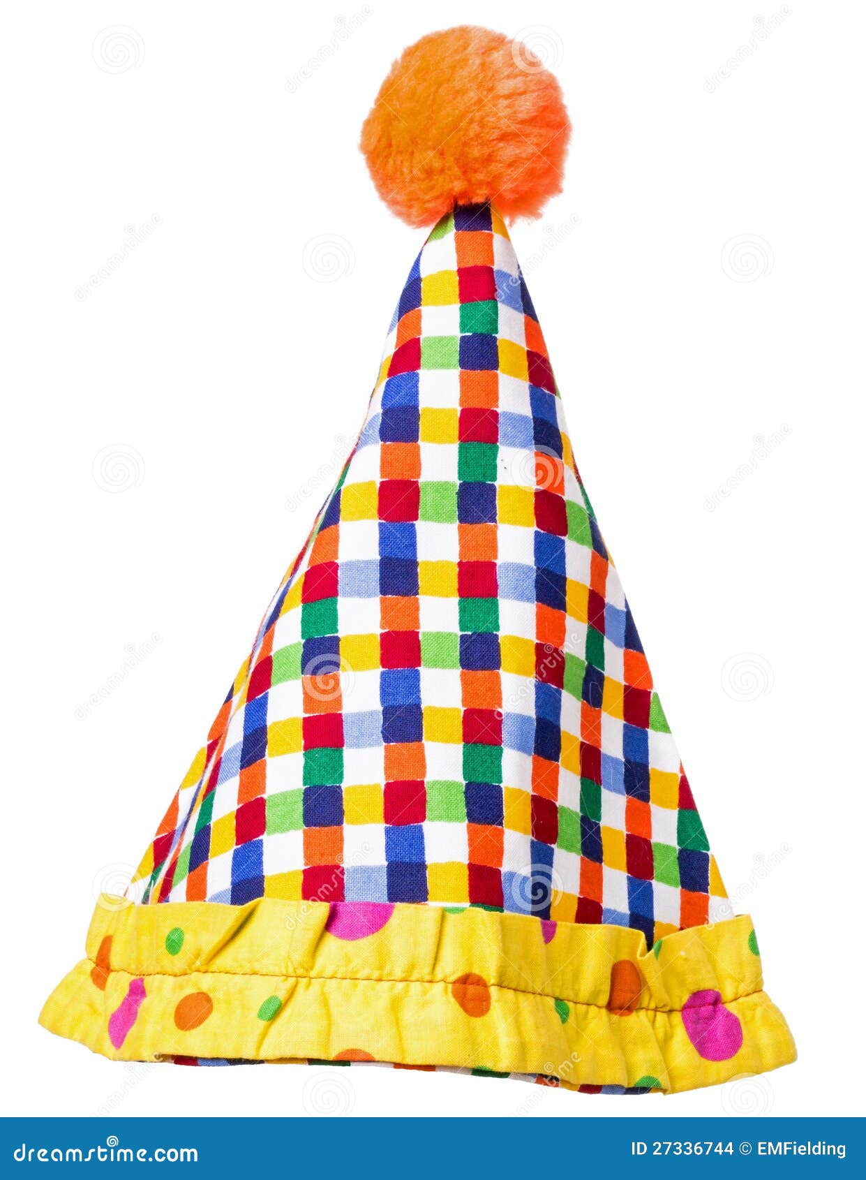 Circus Clown Hat Over White Stock Photo - Image of white, circus: 27336744