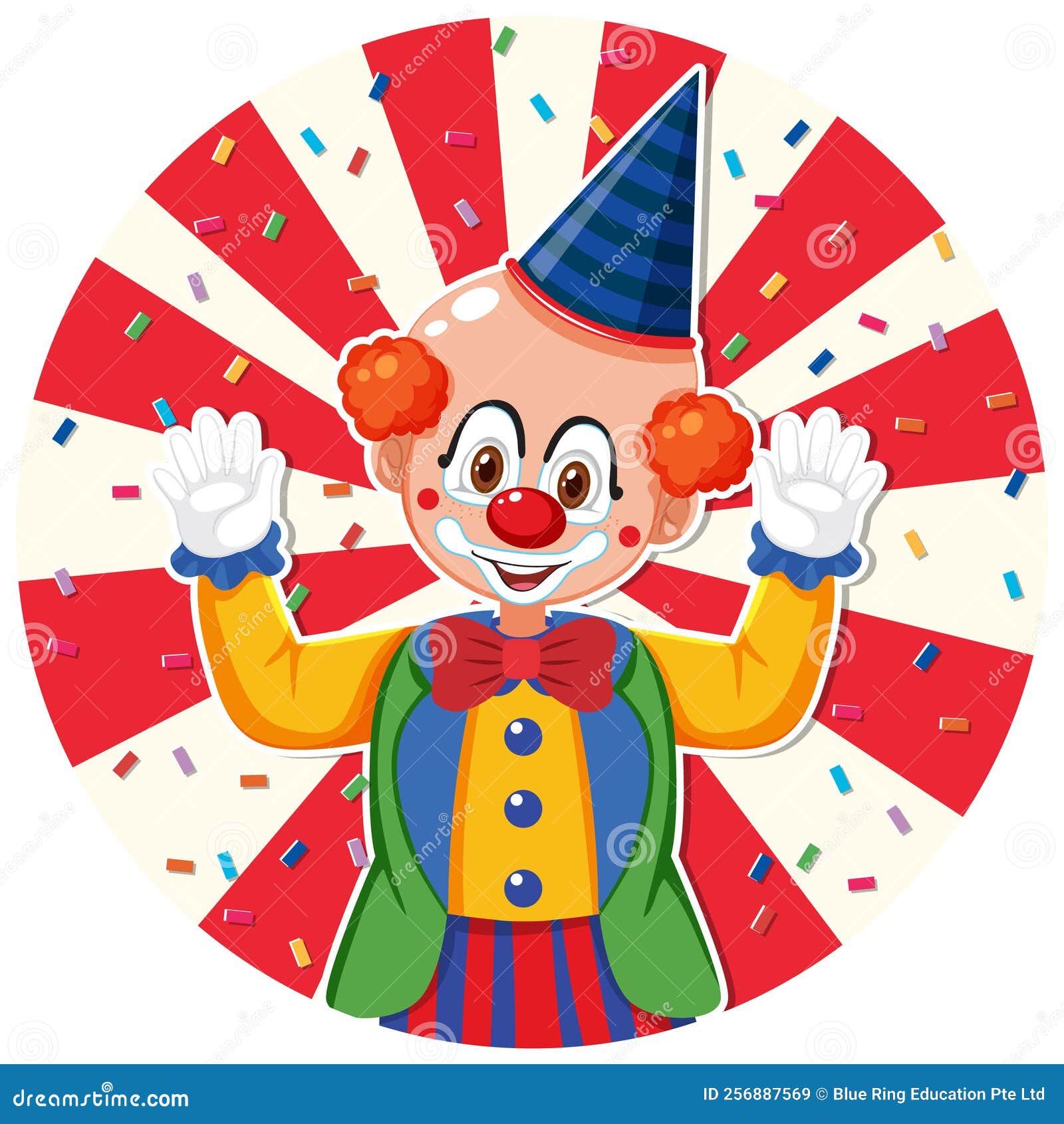 Circus Clown Icon on White Background Stock Vector - Illustration of ...