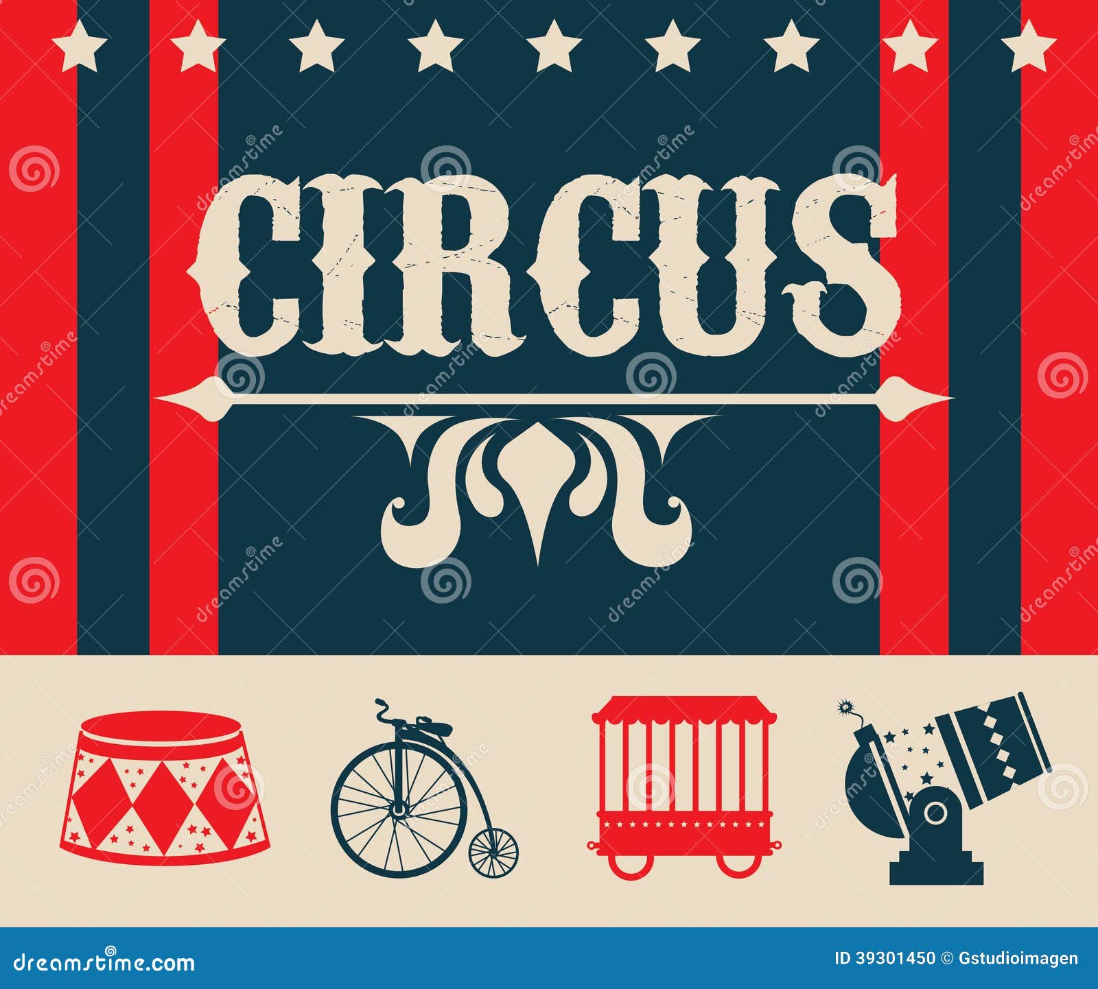 Circus design stock vector. Illustration of artistic - 39301450