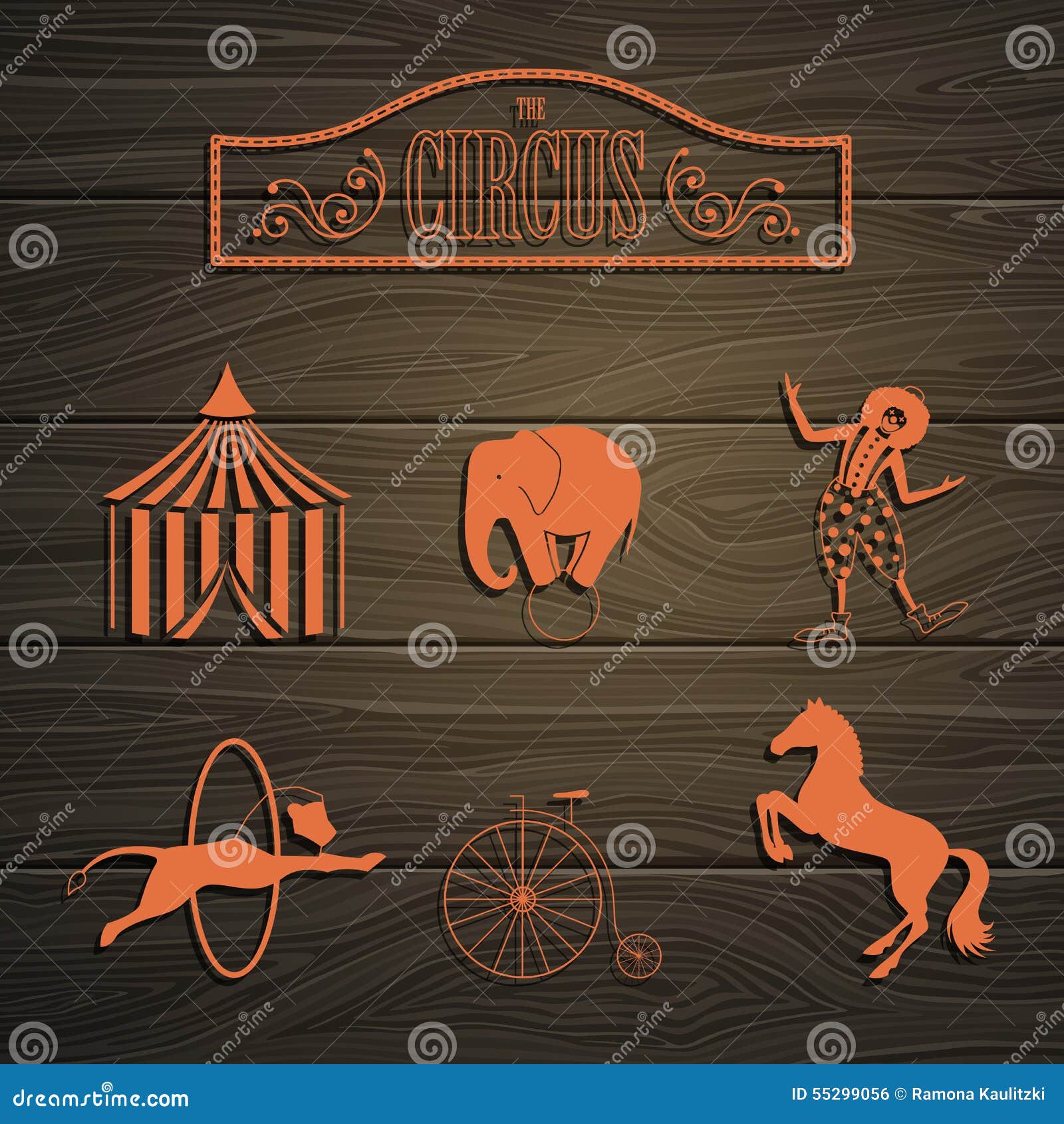 Circus Design Elements stock illustration. Illustration of playful ...