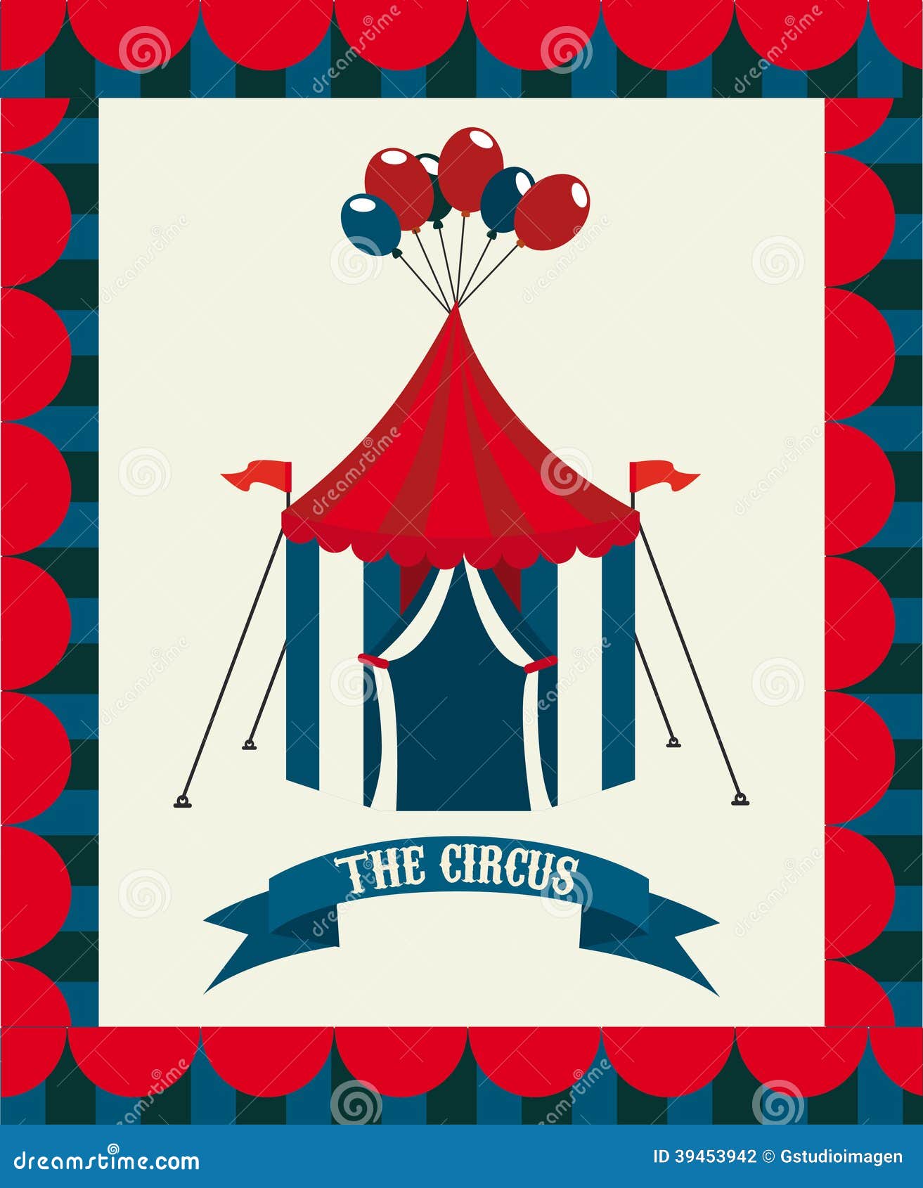 Circus design stock vector. Illustration of party, ribbon - 39453942