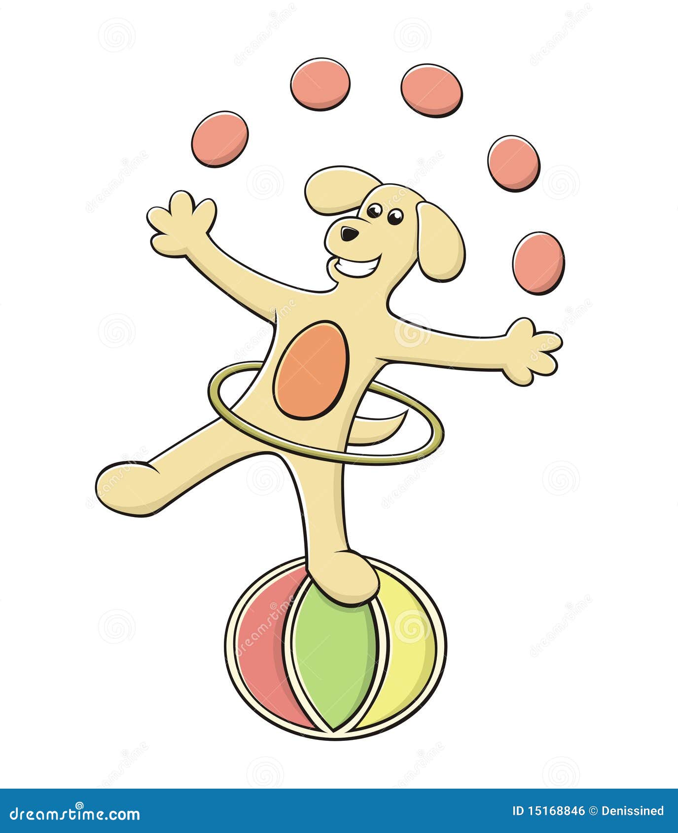 Circus dog stock vector. Illustration of balance, bizarre - 15168846