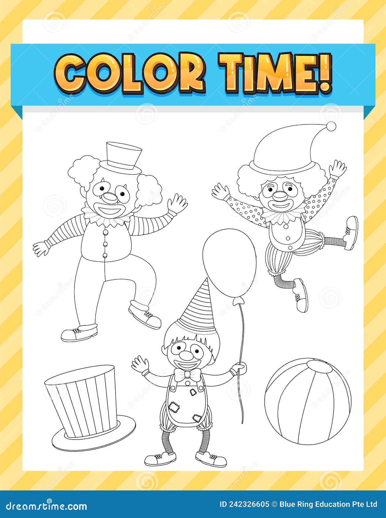 Circus Doodle Hand Drawn Icon Set. Outline Drawing Circus Line Clipart ...