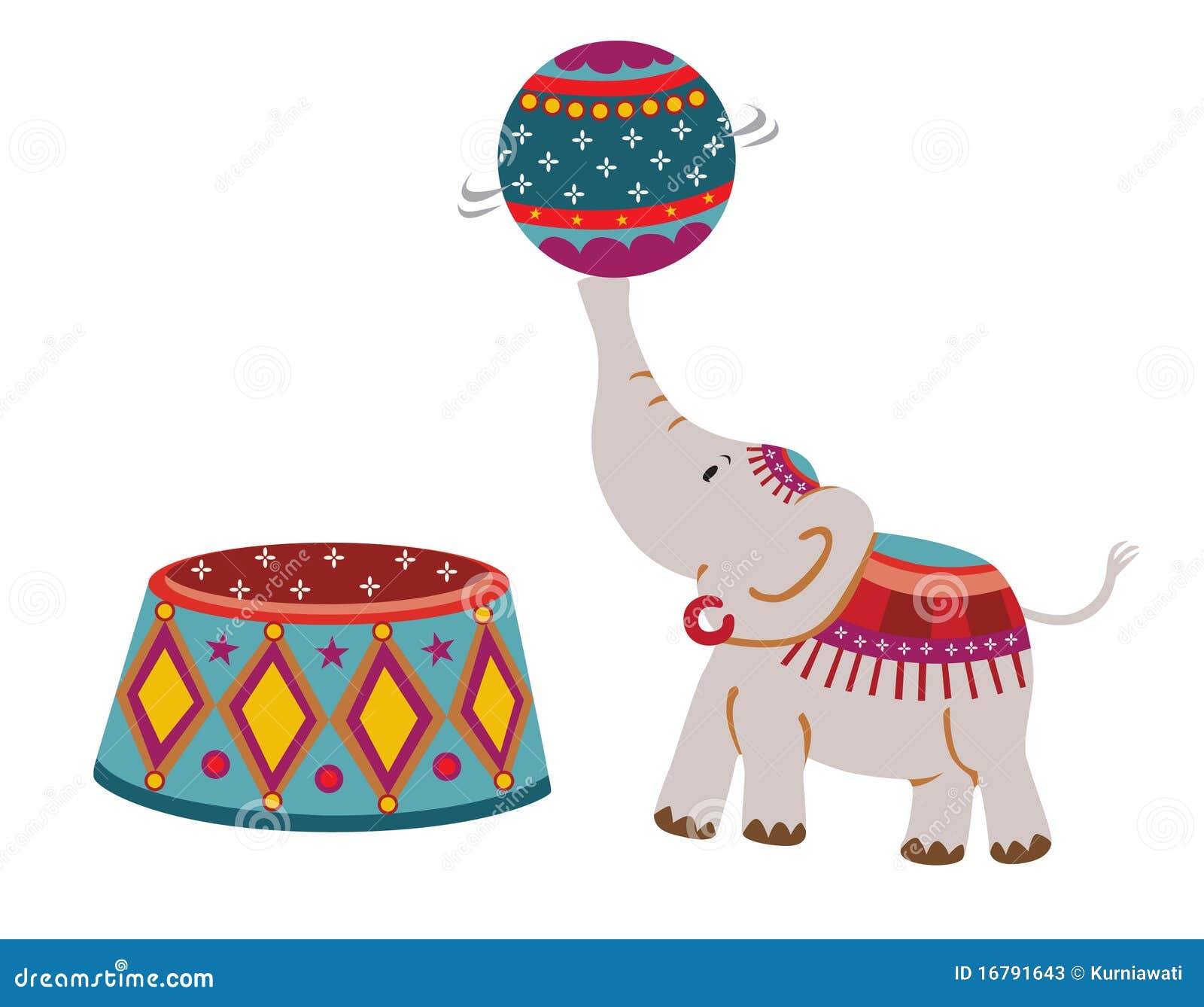 Circus elephant stock vector. Illustration of circus - 16791643