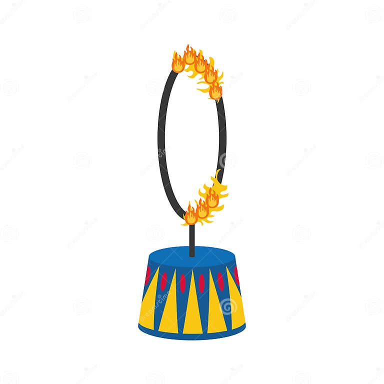 Circus fire hoop stock vector. Illustration of decoration - 81432581