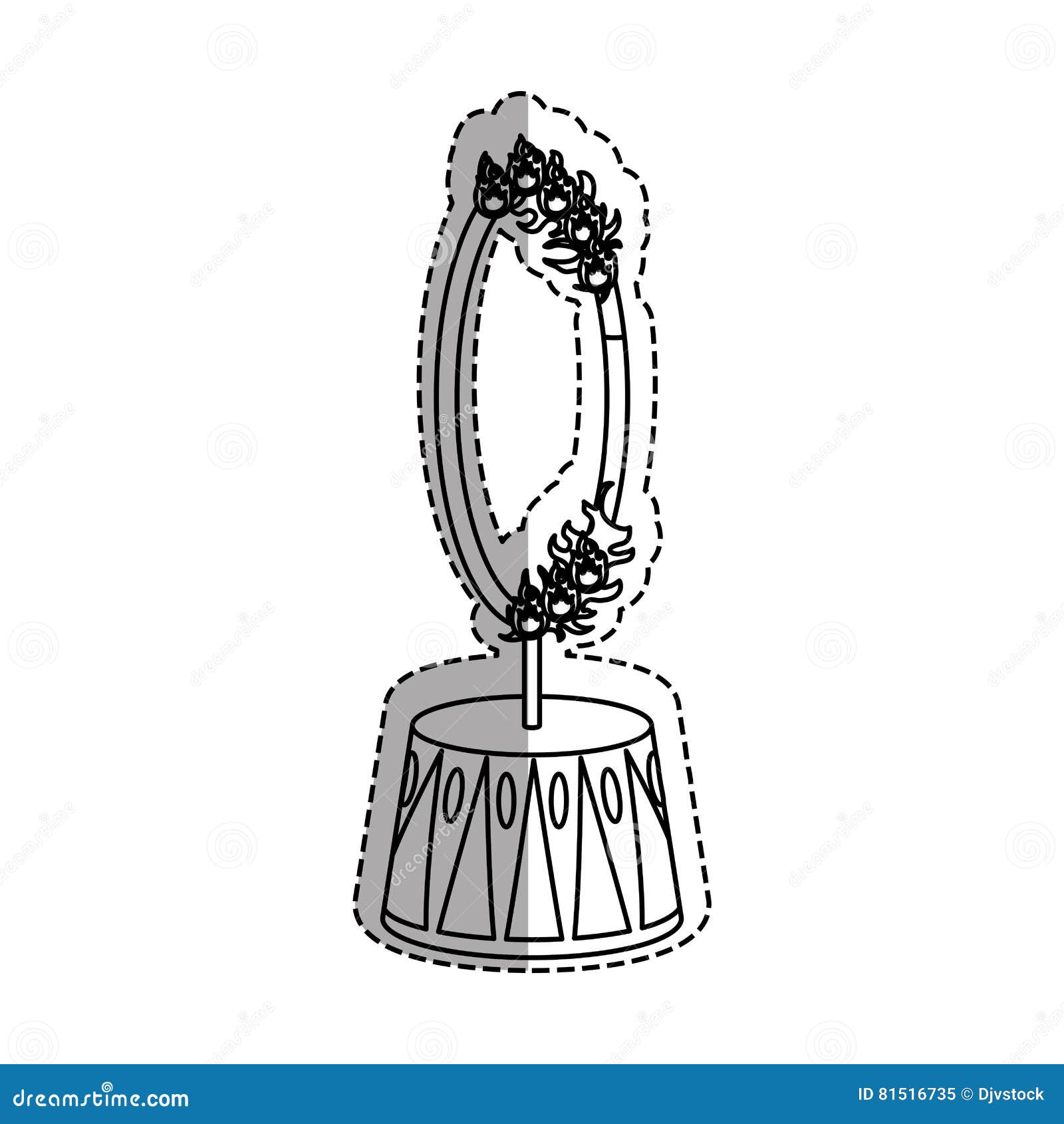 Circus fire hoop stock vector. Illustration of person - 81516735