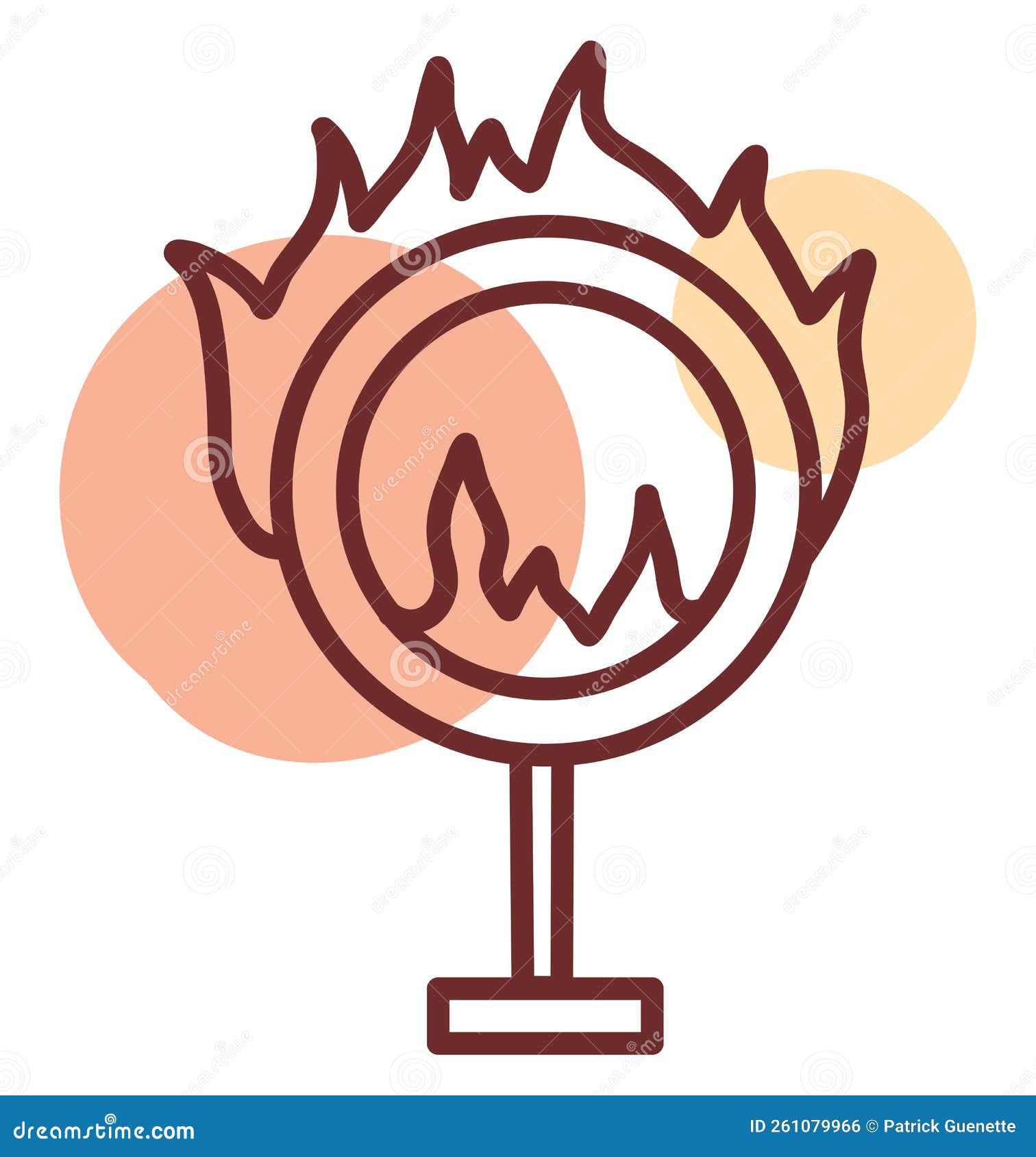 Circus Fire Ring, Icon Cartoon Vector | CartoonDealer.com #259396123