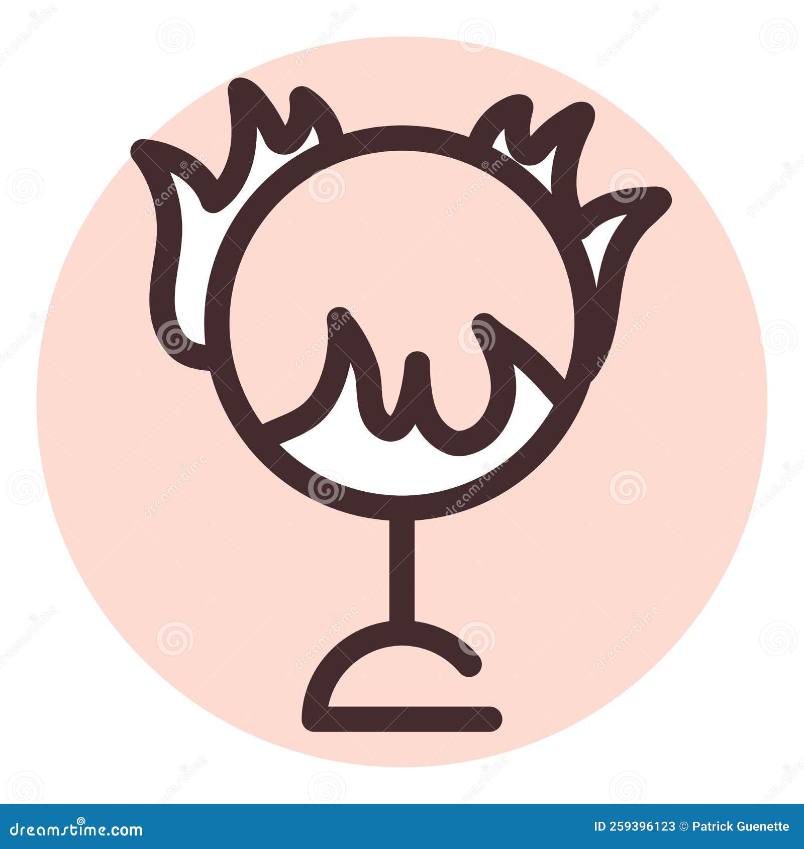 Circus fire ring, icon stock vector. Illustration of entertainment ...