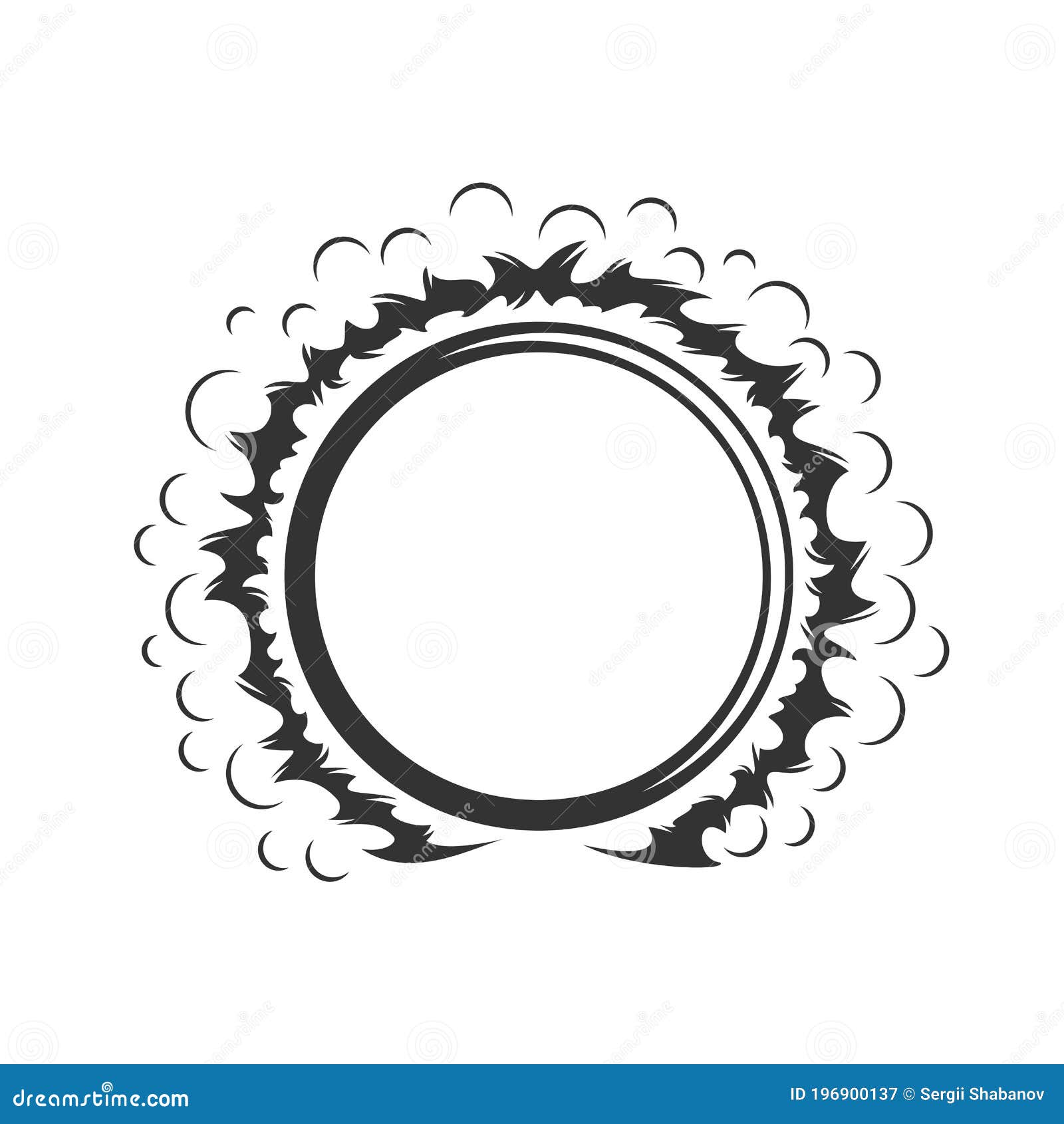 Circus Fire Ring Isolated on White Background Stock Vector ...