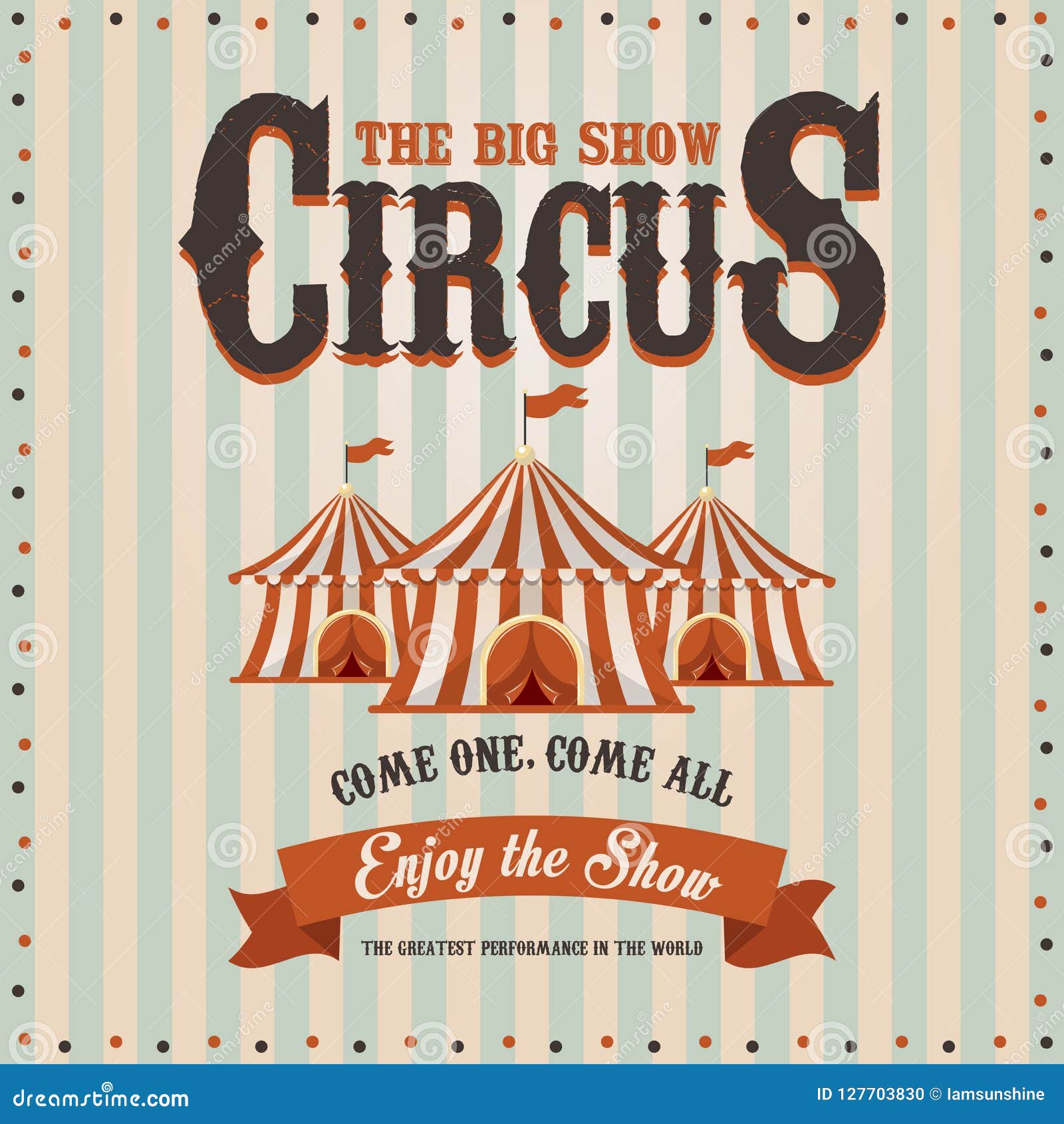 Circus Flyer. Retro Style. Vintage Stock Vector - Illustration of ...