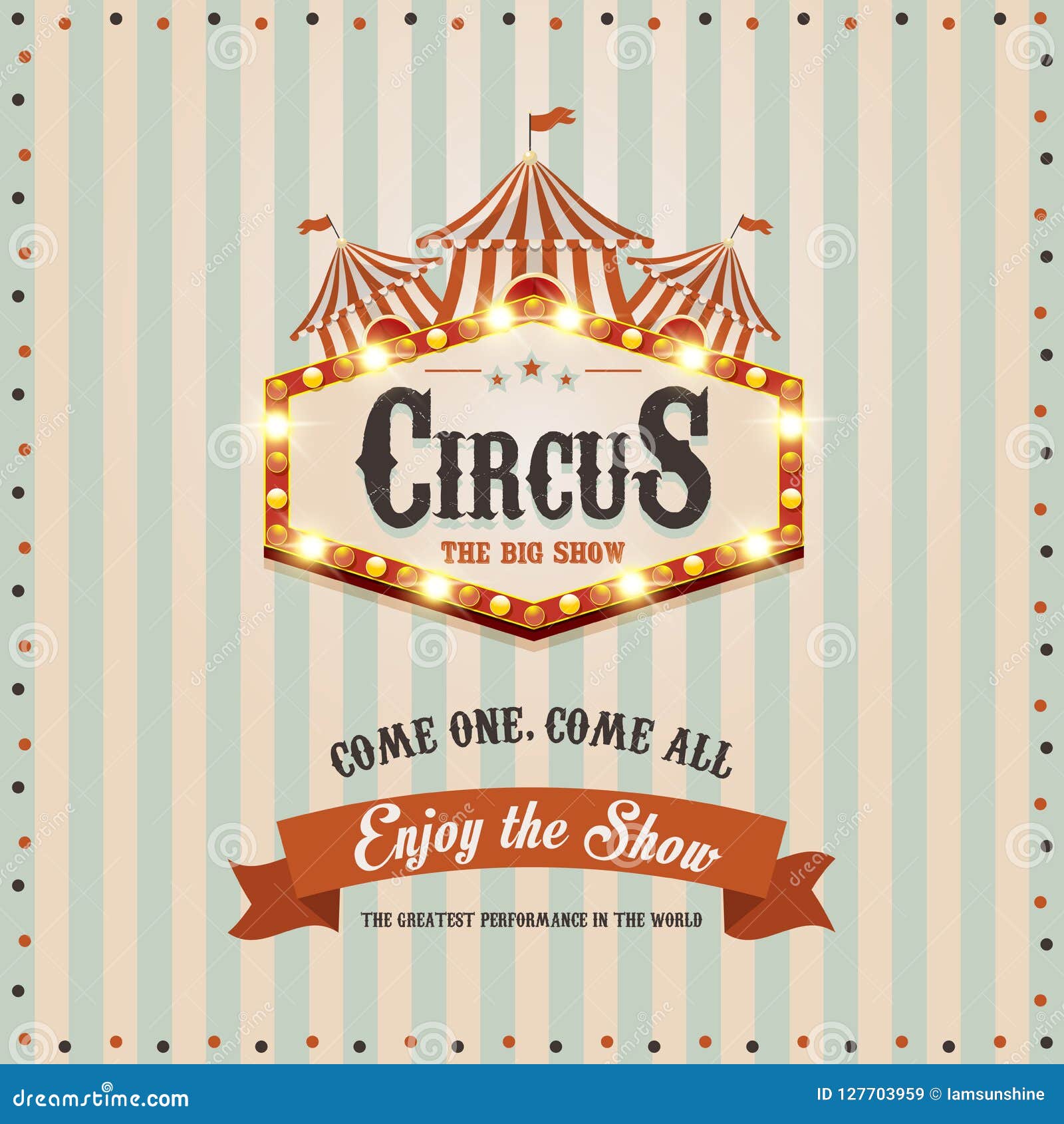 Circus Flyer. Retro Style. Vintage Stock Vector - Illustration of ...