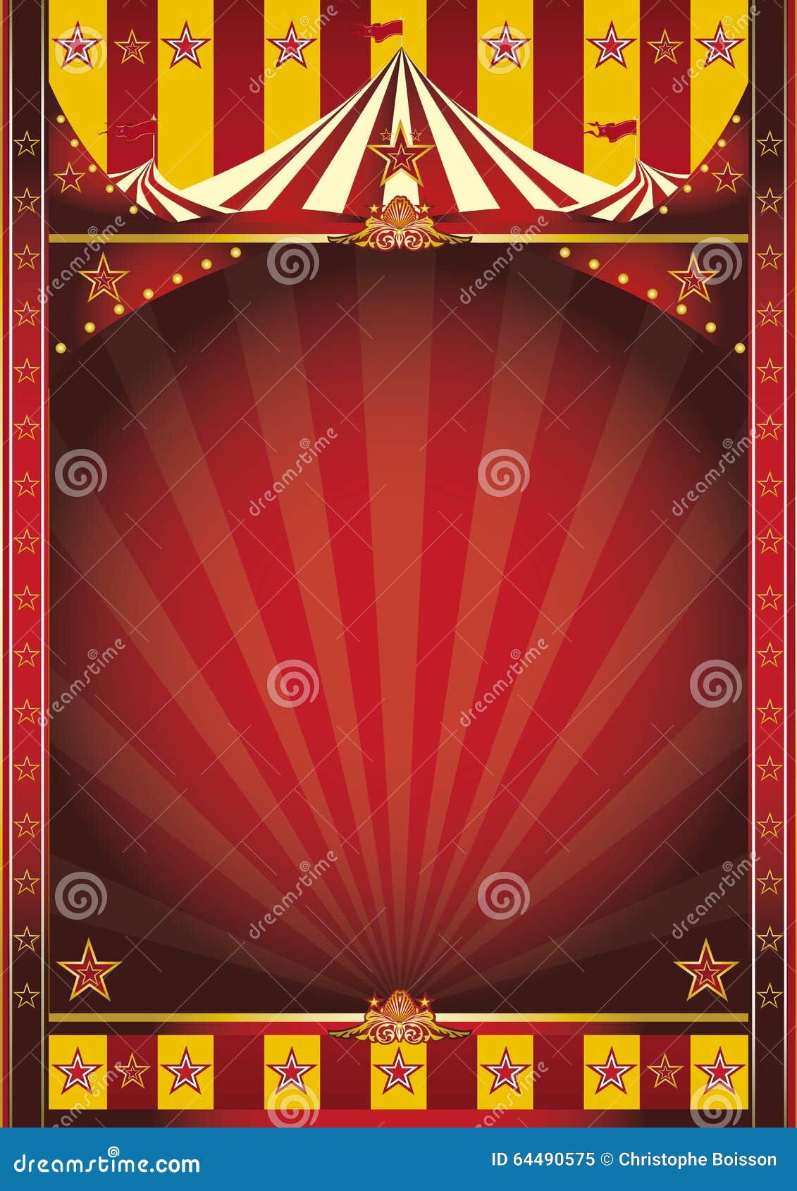 Circus frame poster stock vector. Illustration of party - 64490575