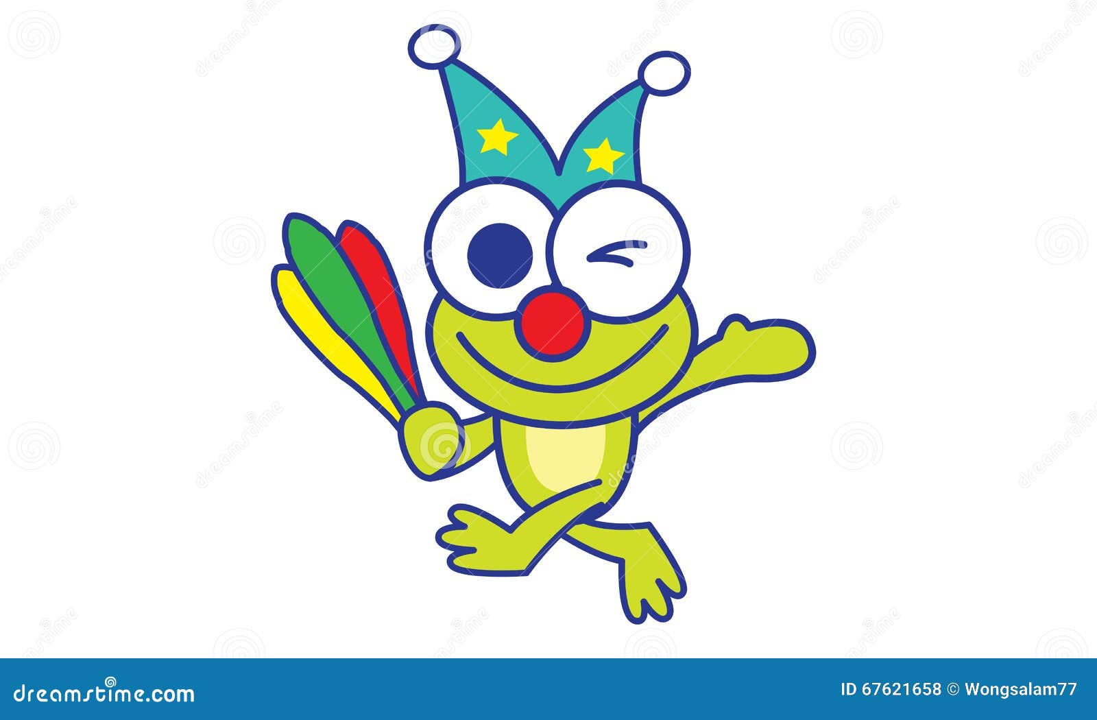 Circus Frog stock vector. Illustration of cute, funny - 67621658