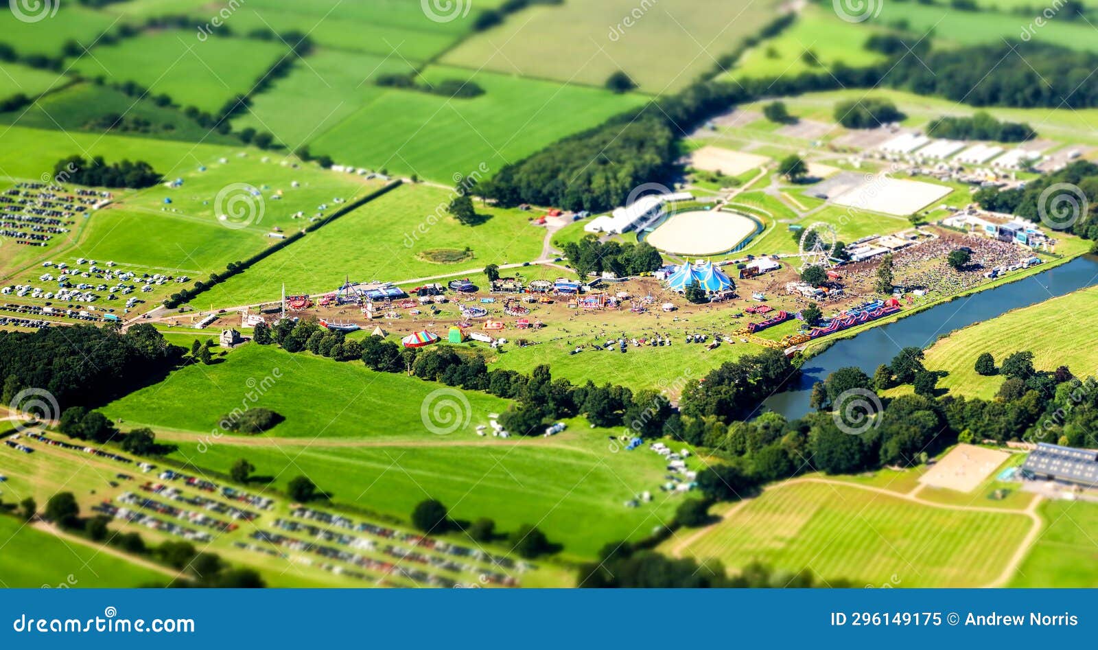 Circus or Funfair Seen from Above Stock Image - Image of midway ...